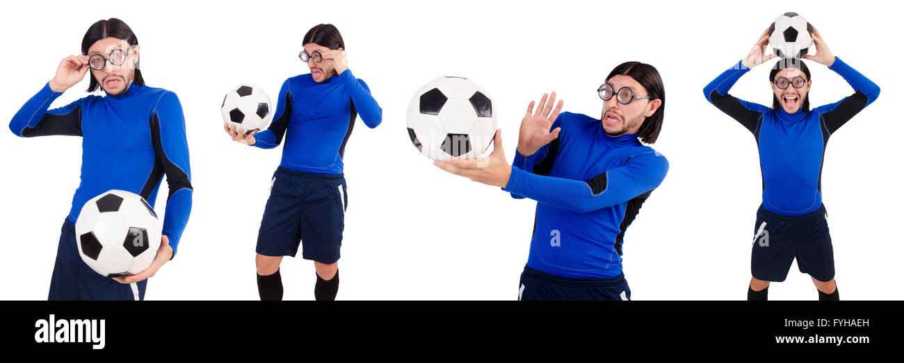 Football player isolated on the white background Stock Photo - Alamy