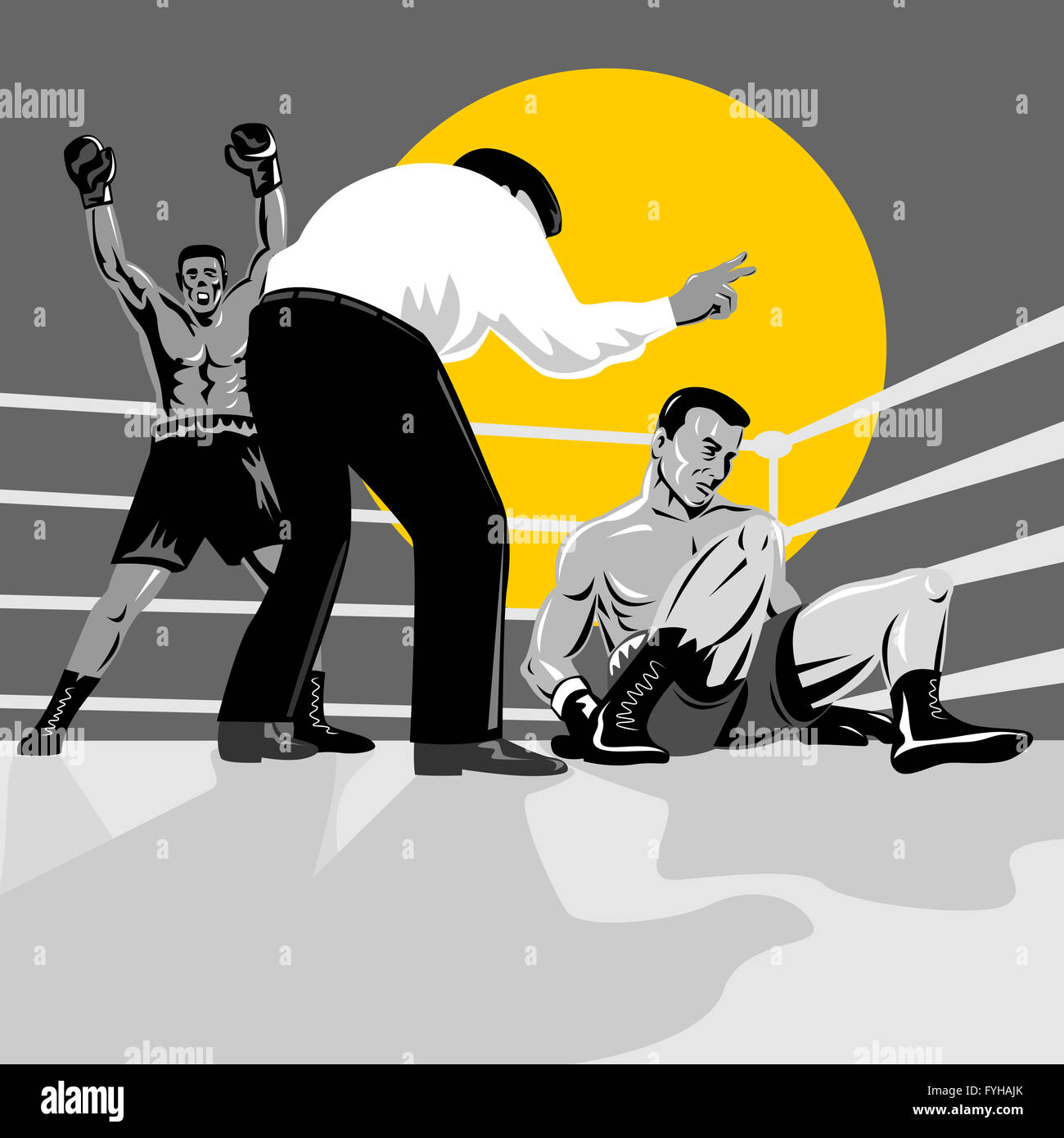 Boxing referee counting hi-res stock photography and images - Alamy