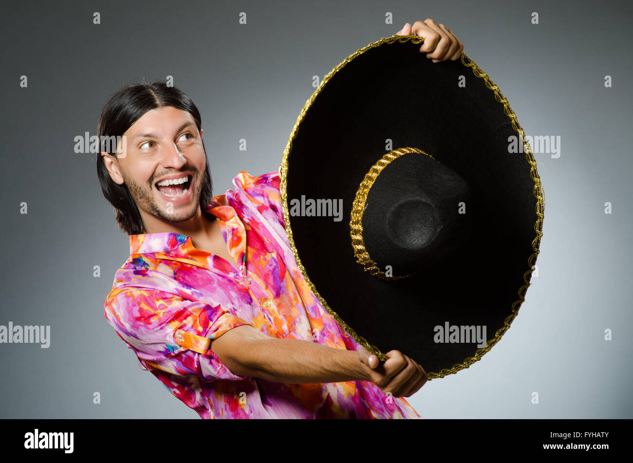 Wearing serape mexican man hi-res stock photography and images - Alamy