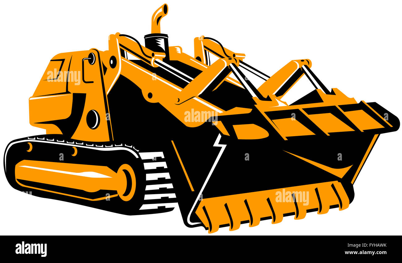 mechanical digger tractor Stock Photo - Alamy
