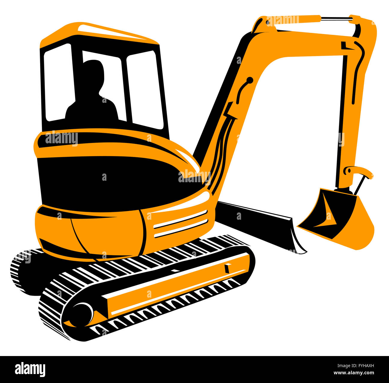 mechanical digger tractor Stock Photo - Alamy