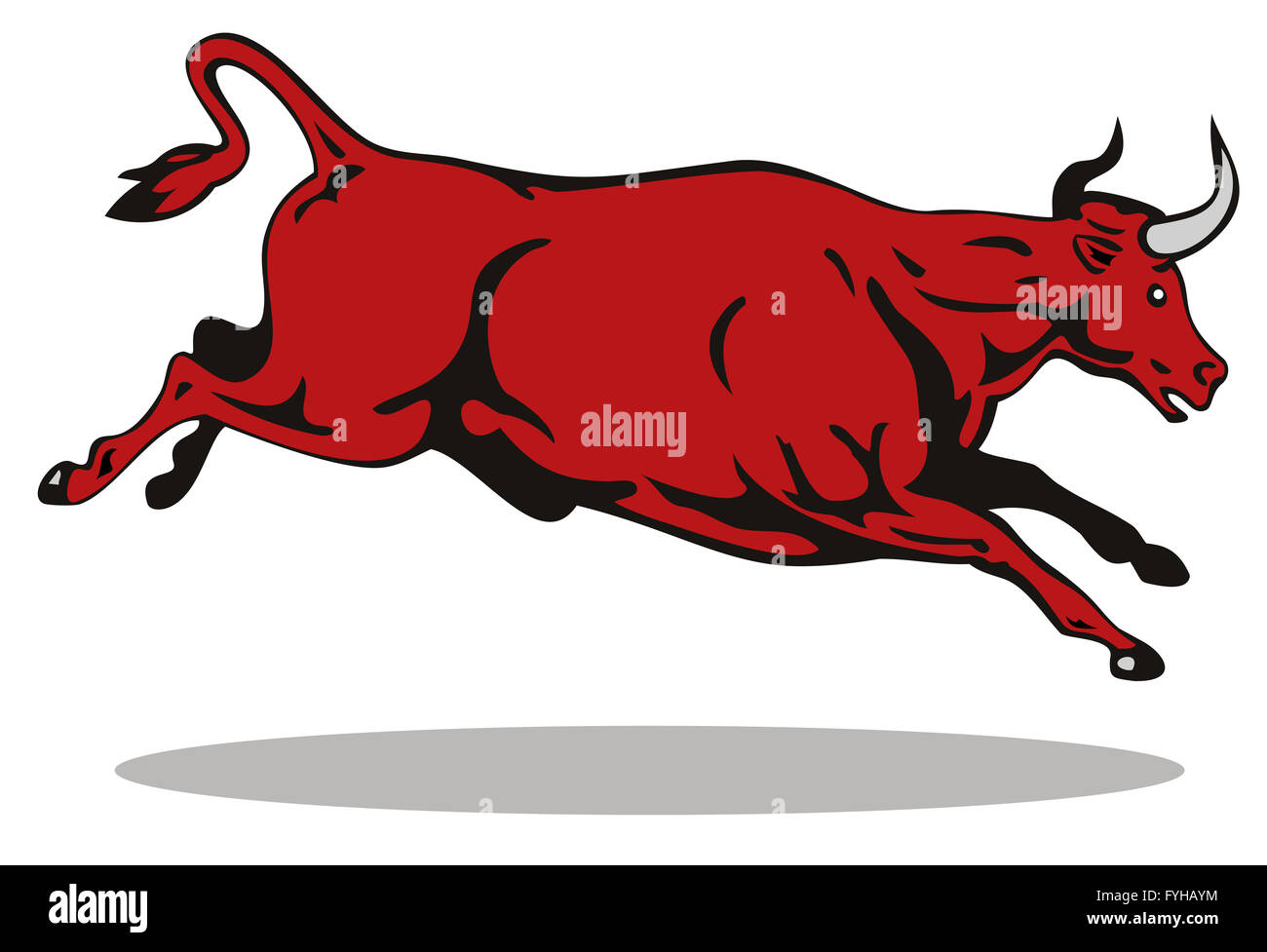 raging bull charging attacking Stock Photo - Alamy