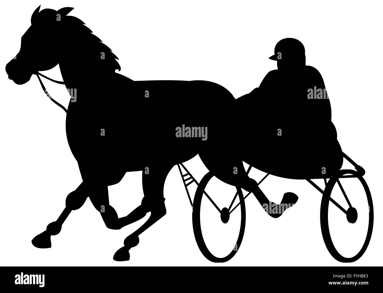 Harness racing equestrian sport Cut Out Stock Images & Pictures - Alamy