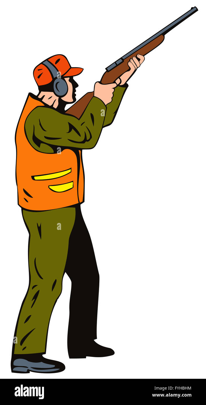 hunter aiming shotgun rifle Stock Photo - Alamy