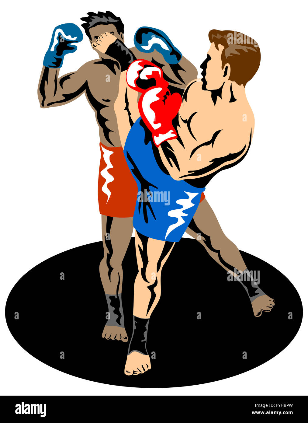 Kickboxer kick hi-res stock photography and images - Alamy