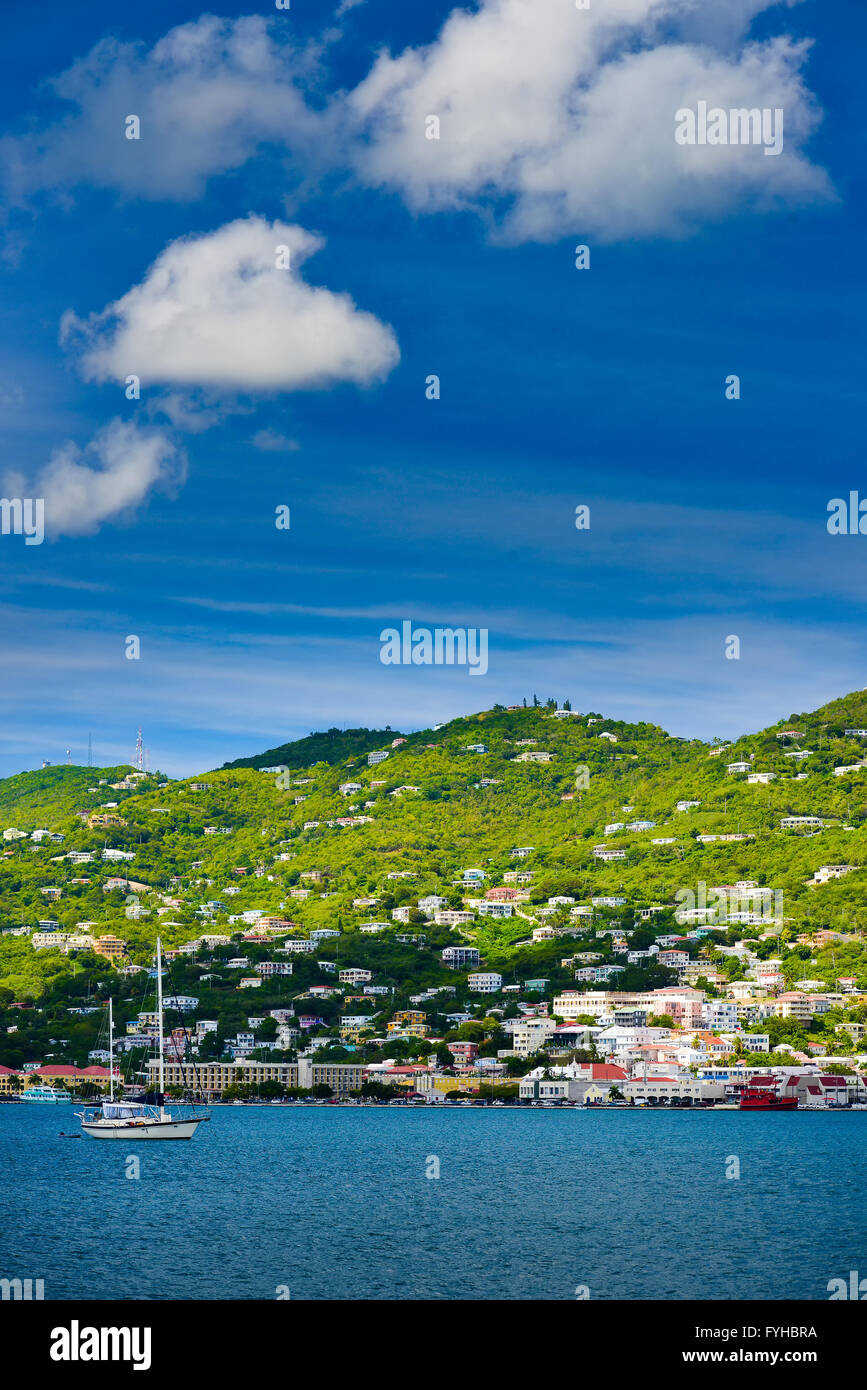 Sunset in St. Thomas from Carnival Cruise Stock Photo - Alamy