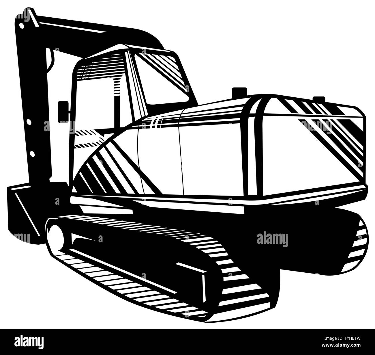 Excavator Black and White Stock Photos & Images - Alamy