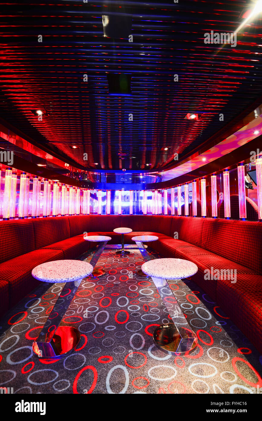 Colorful interior bar in available light Stock Photo - Alamy