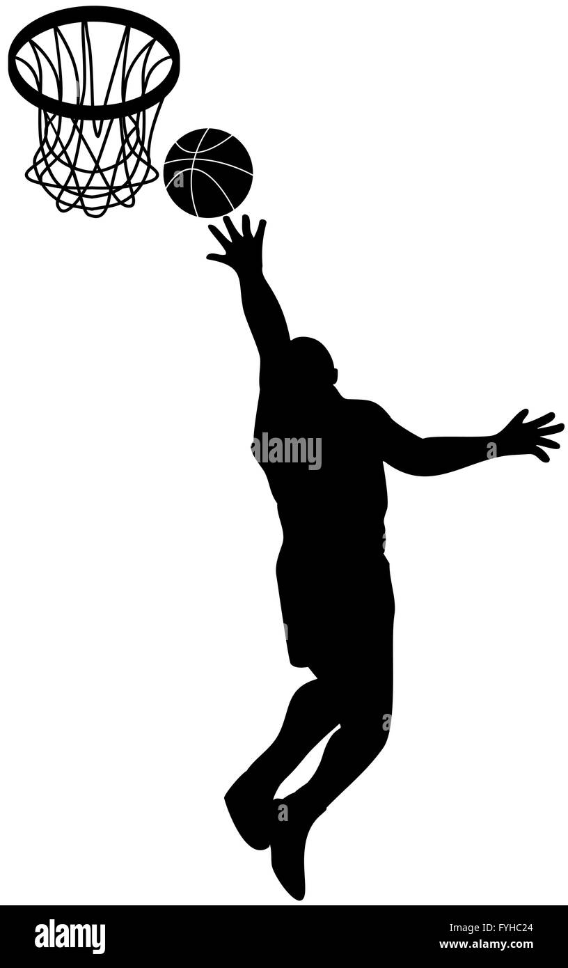 Basketball Player Lay-up Ball Shield Stock Photo - Alamy