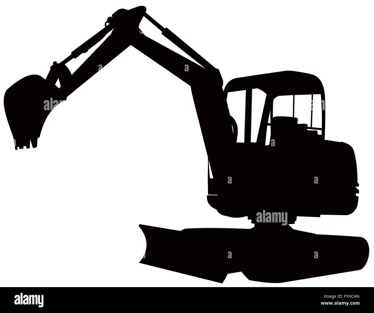 Mechanical Digger Excavator Retro Stock Photo - Alamy