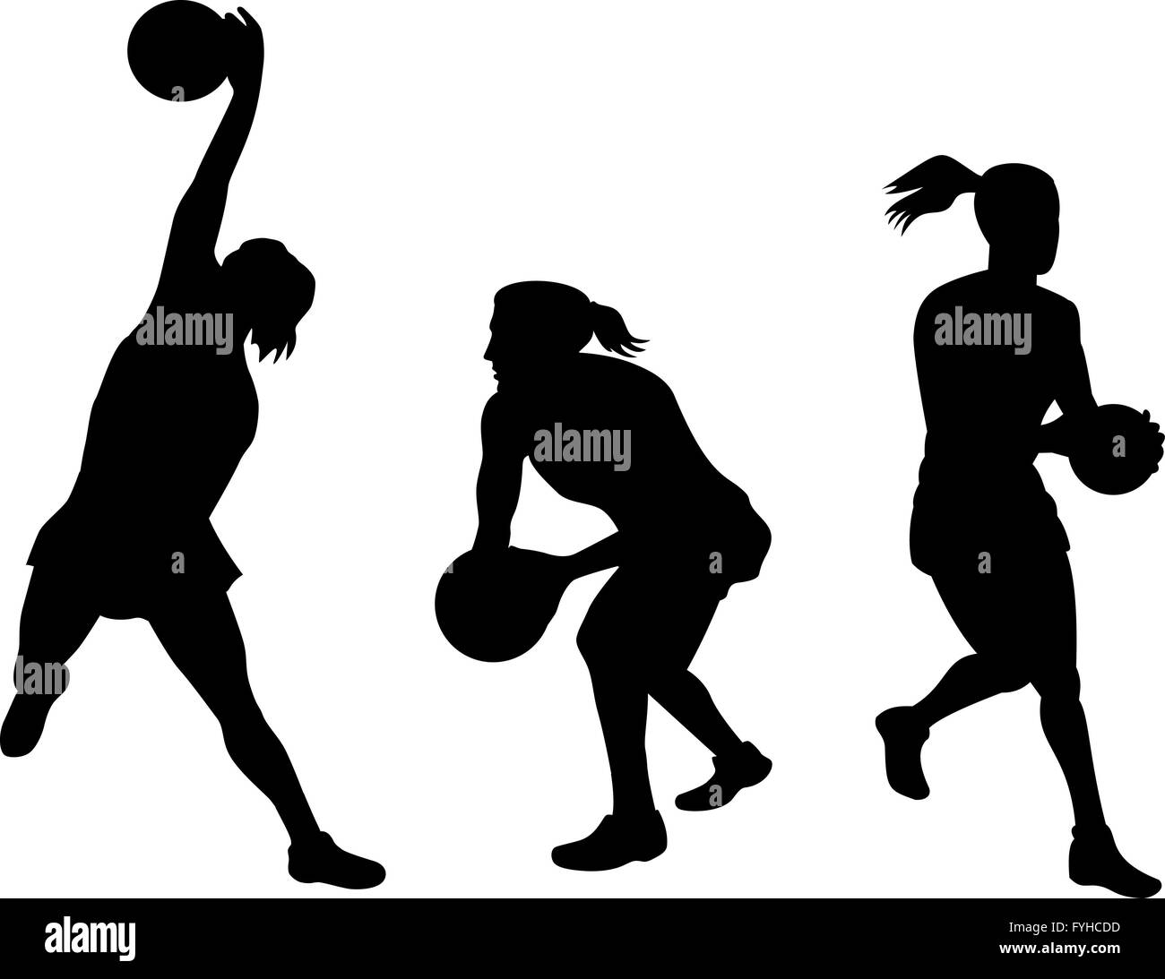 netball player catching ball Stock Photo - Alamy