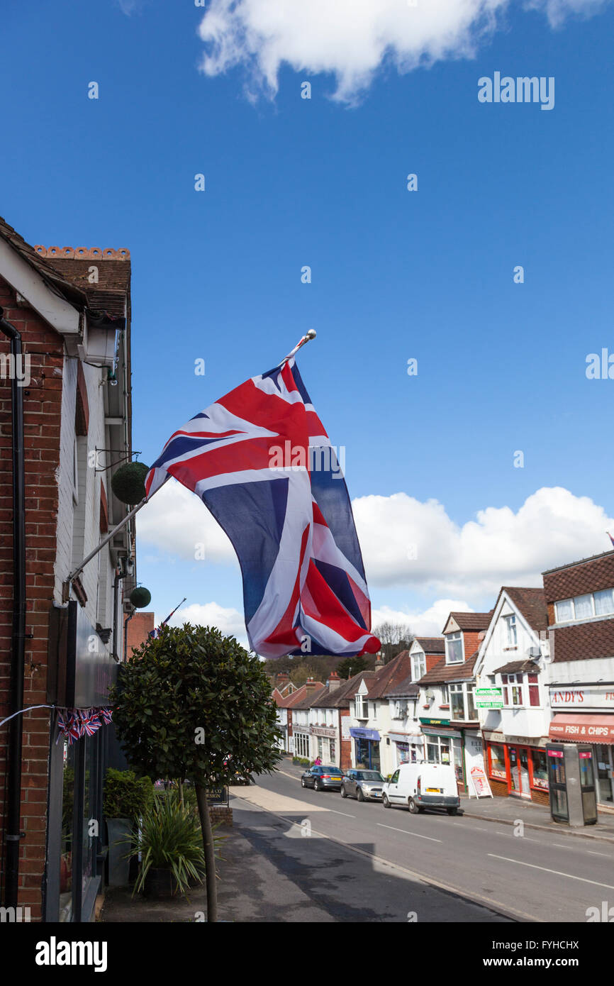 Union jack flying from flag pole hi-res stock photography and images ...