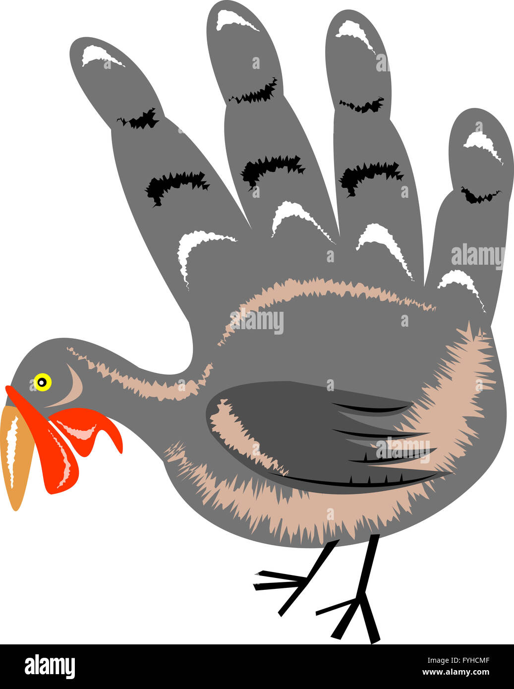 Turkey Hand Retro Stock Photo - Alamy