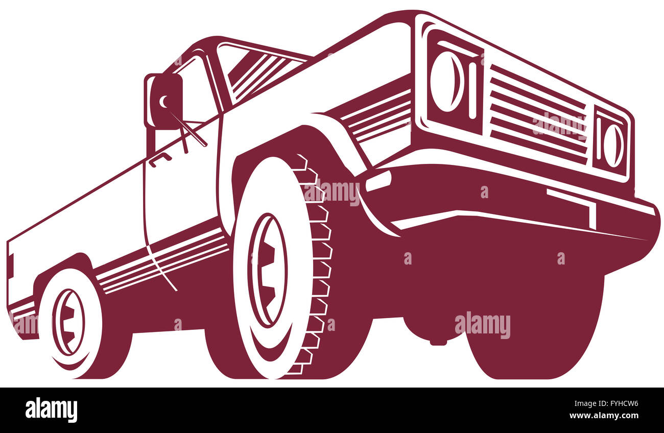 Pickup Truck Rear Retro Stock Photo - Alamy