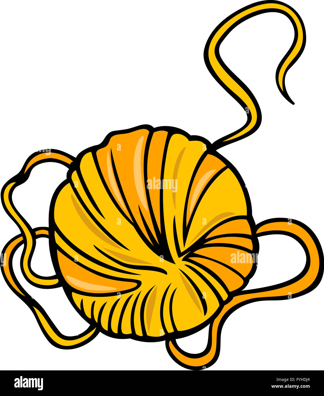 yarn clip art cartoon illustration Stock Photo - Alamy