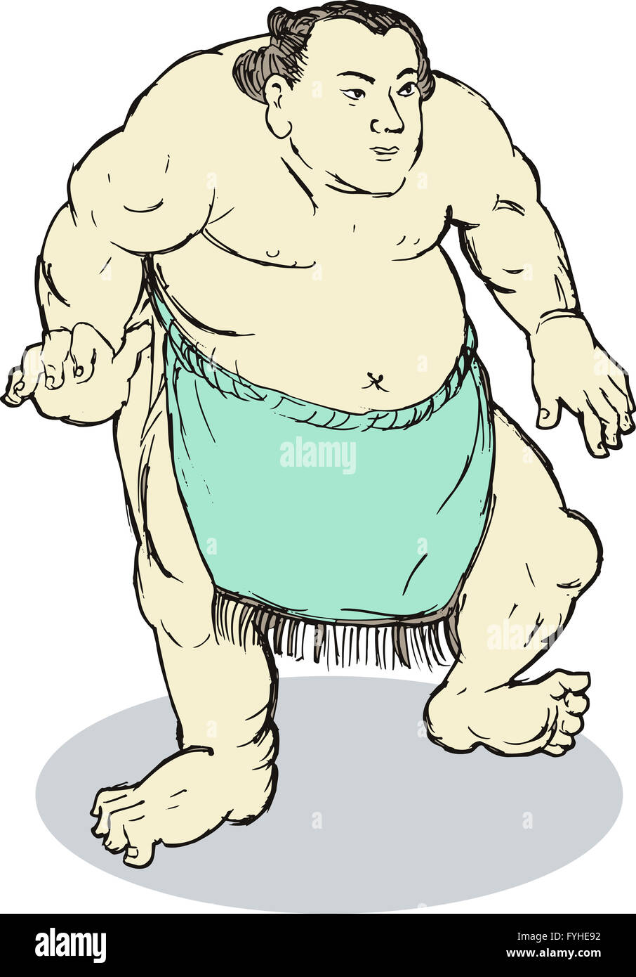 Sumo wrestler cartoon hi-res stock photography and images - Alamy