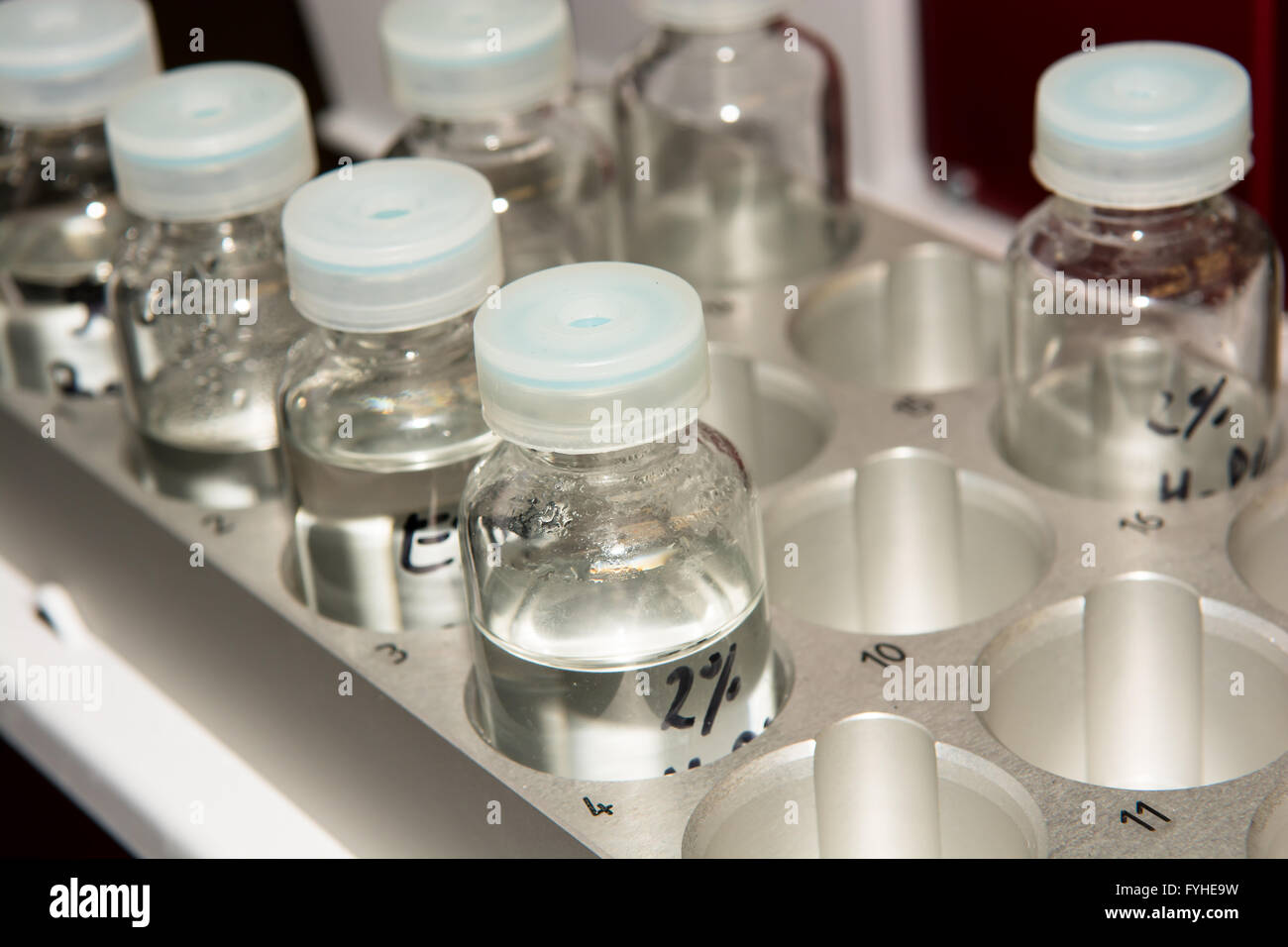 Chemical Test Bottles in Analytic Laboratory Stock Photo - Alamy