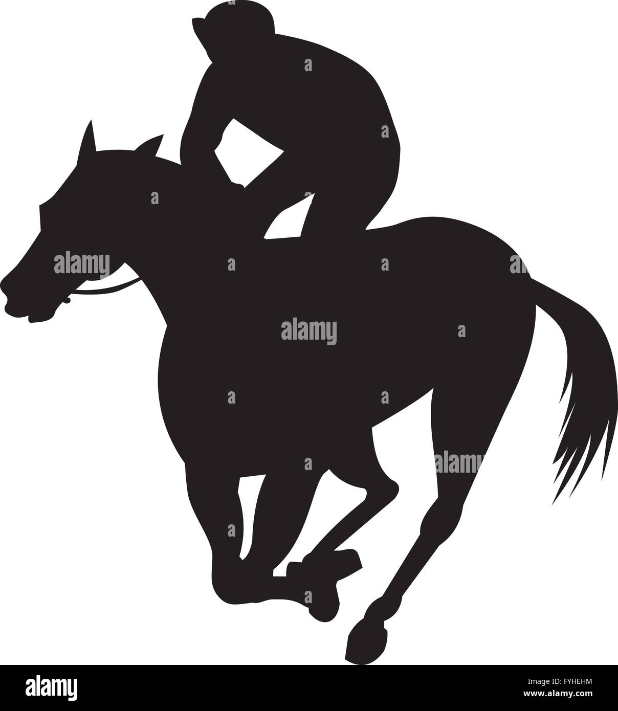 Horse Racing Silhouette Stock Photos & Horse Racing Silhouette Stock ...