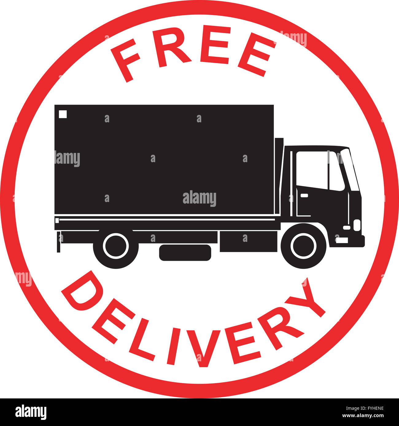 Free Delivery Truck Retro Stock Photo - Alamy