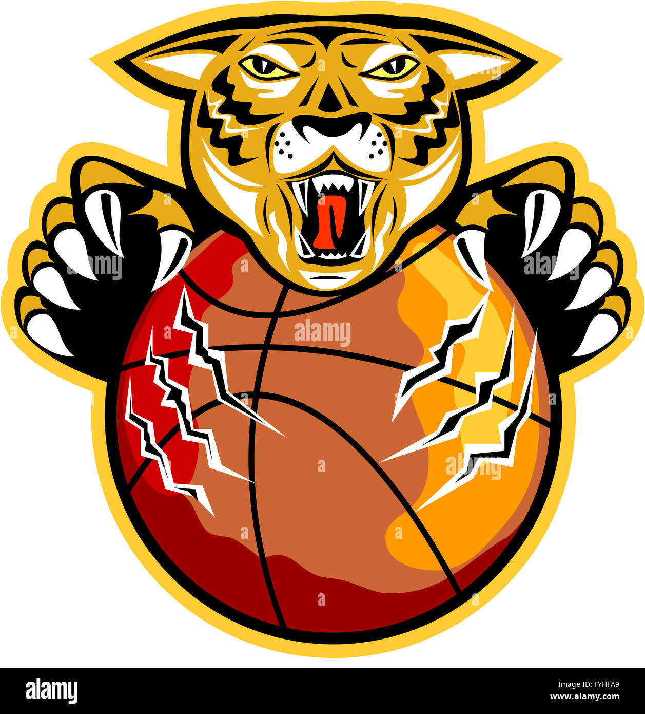 Tiger Basketball Ball Claws Stock Photo - Alamy