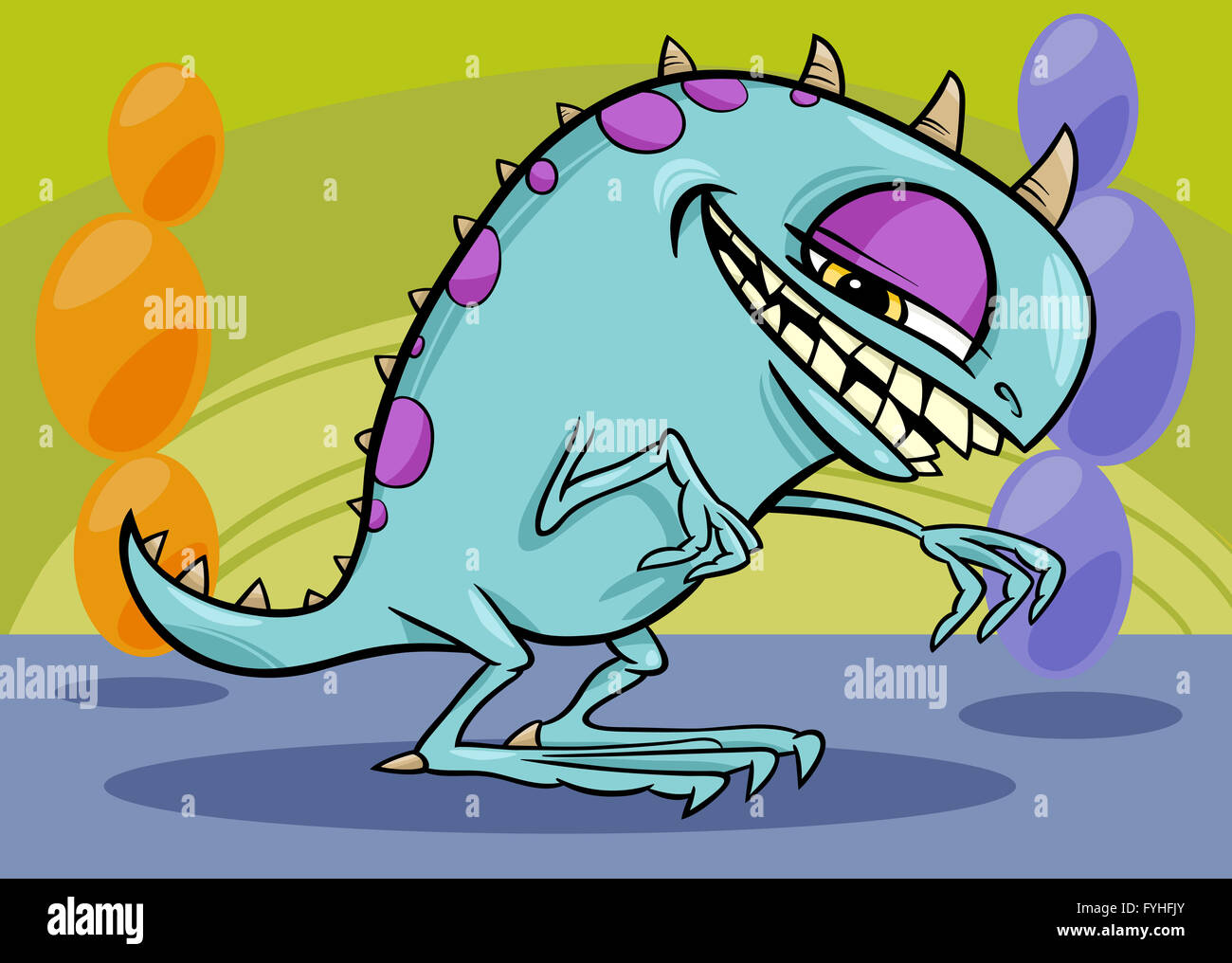 monster or alien cartoon Stock Photo - Alamy