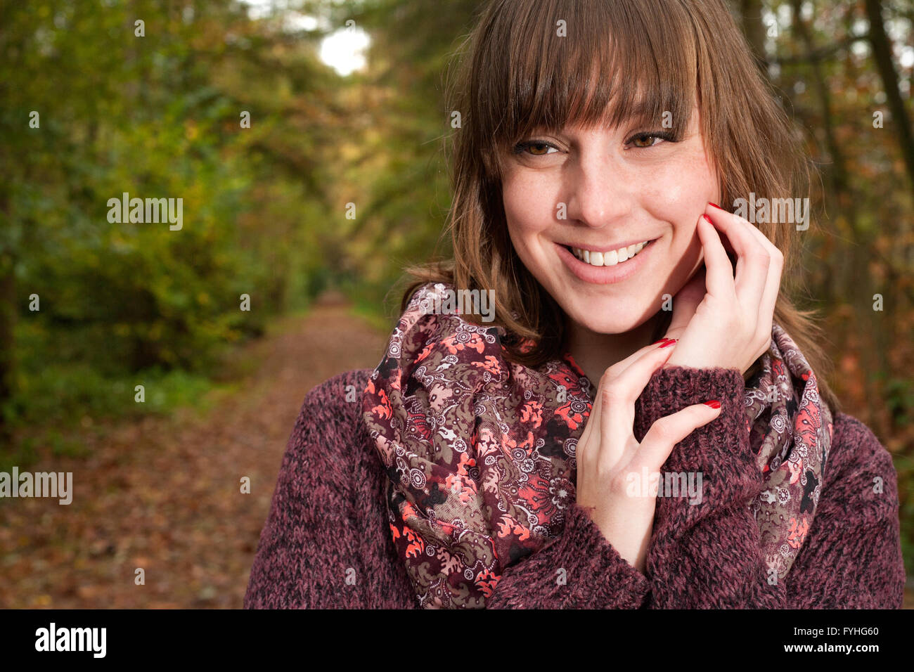 Smiling portrait with a path Stock Photo - Alamy