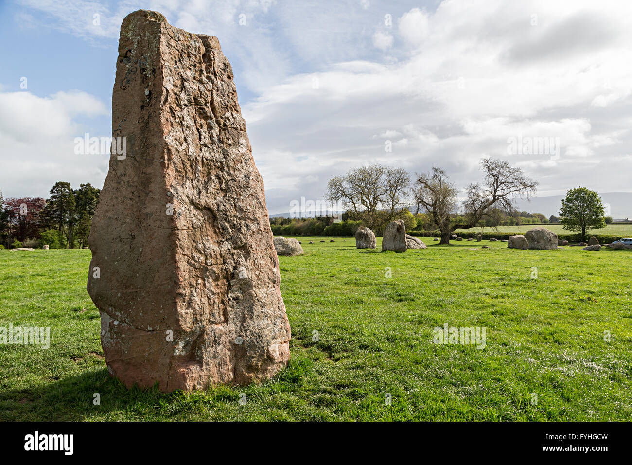 Long Meg stone circle, Cumbria, England, UK Stock Photo - Alamy