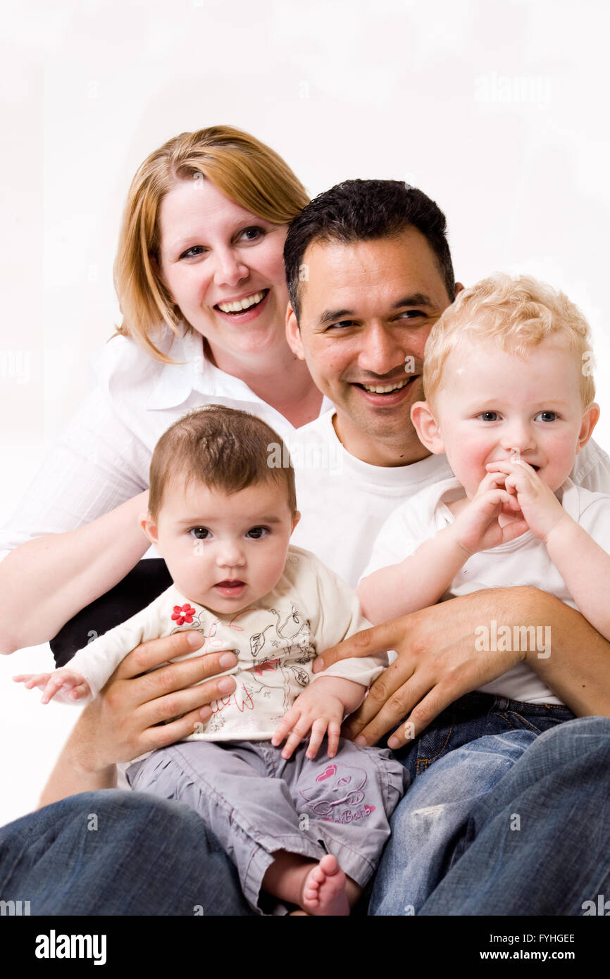 Happy family portrait Stock Photo - Alamy