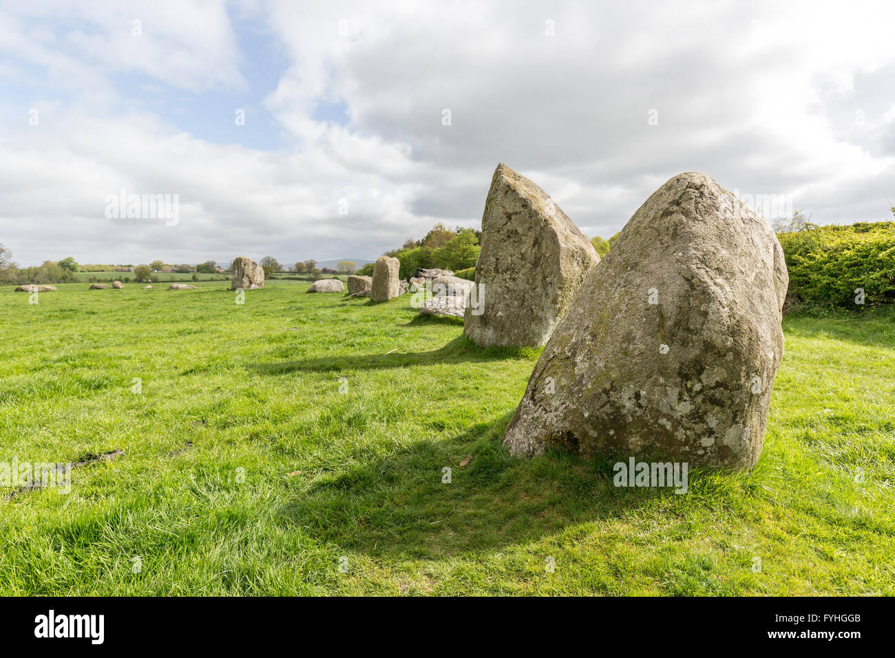 Long Meg stone circle, Cumbria, England, UK Stock Photo - Alamy