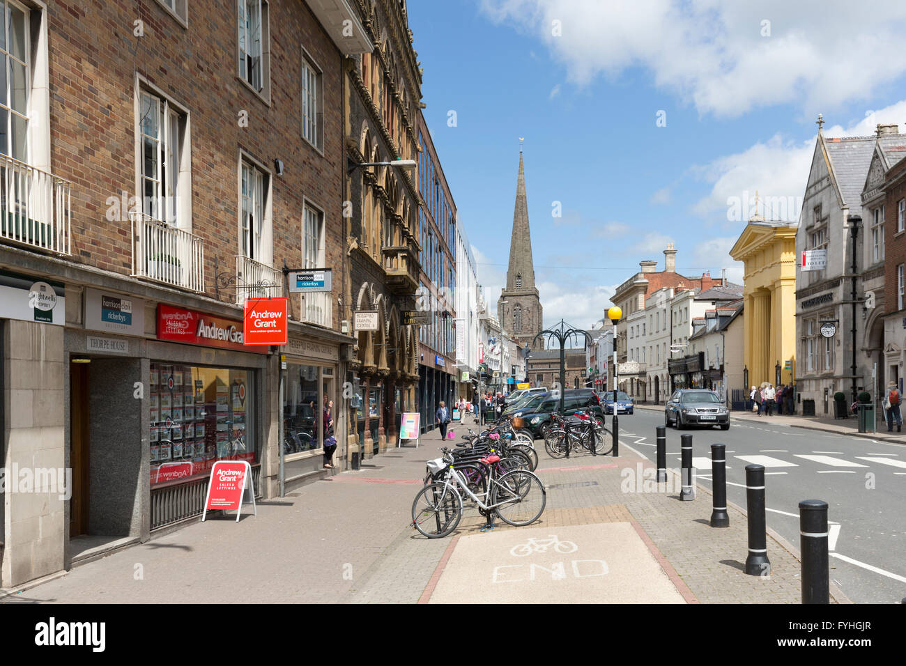 Hereford shops shopping street hi-res stock photography and images - Alamy