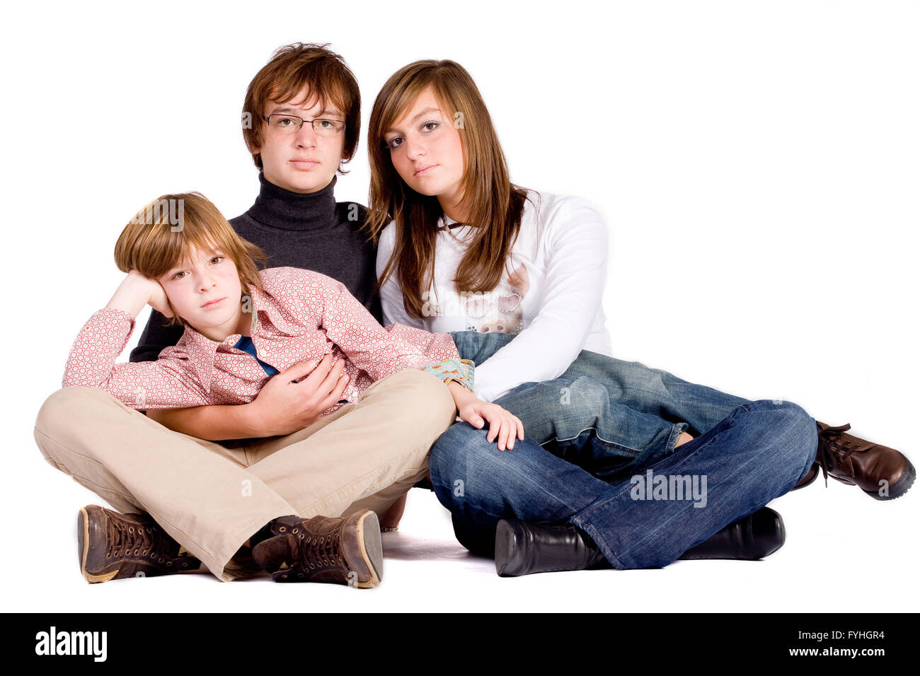 The three kids Stock Photo - Alamy