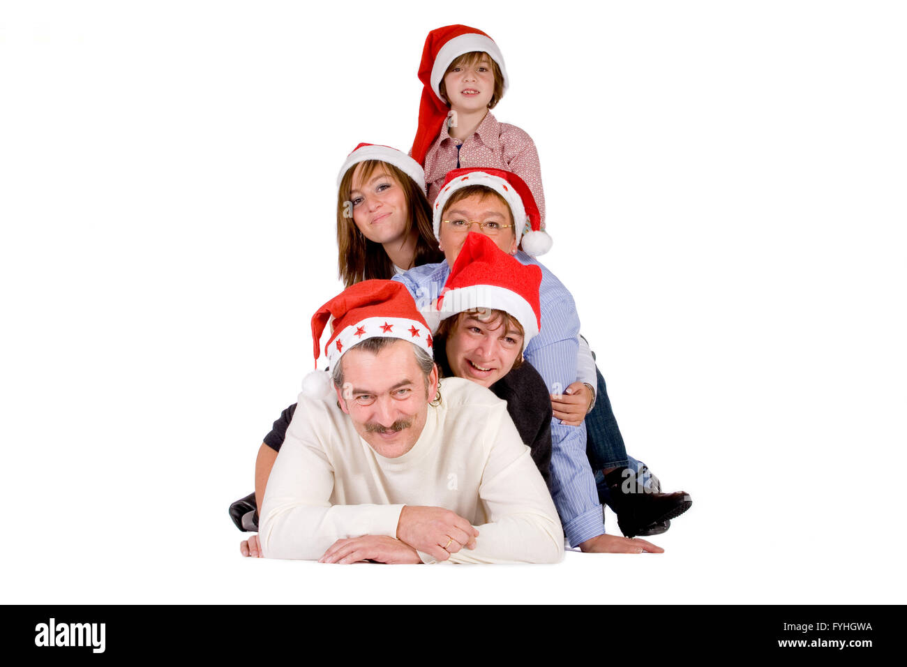 Happy christmas crowd Stock Photo - Alamy