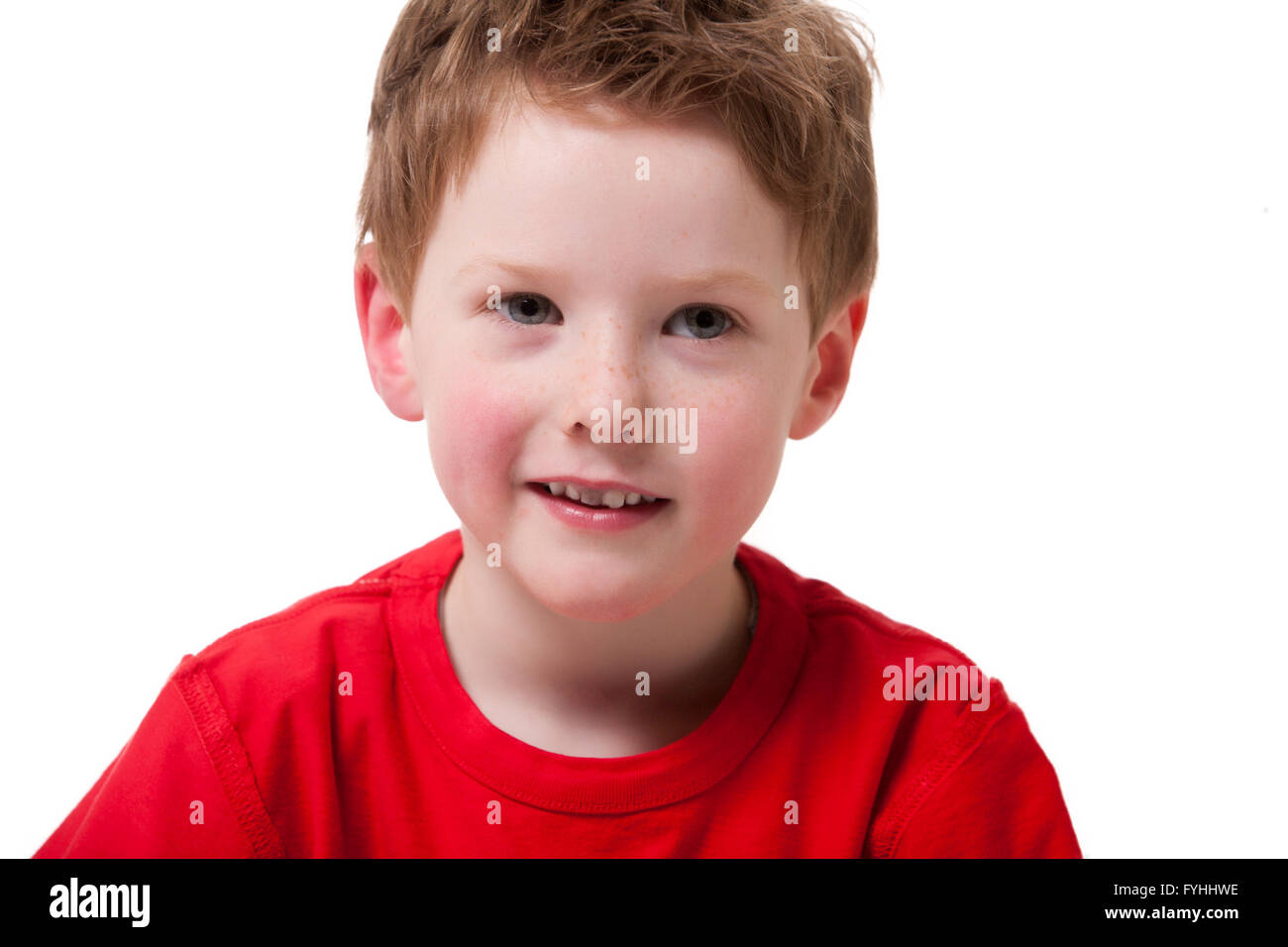 Happy child portrait red Stock Photo - Alamy