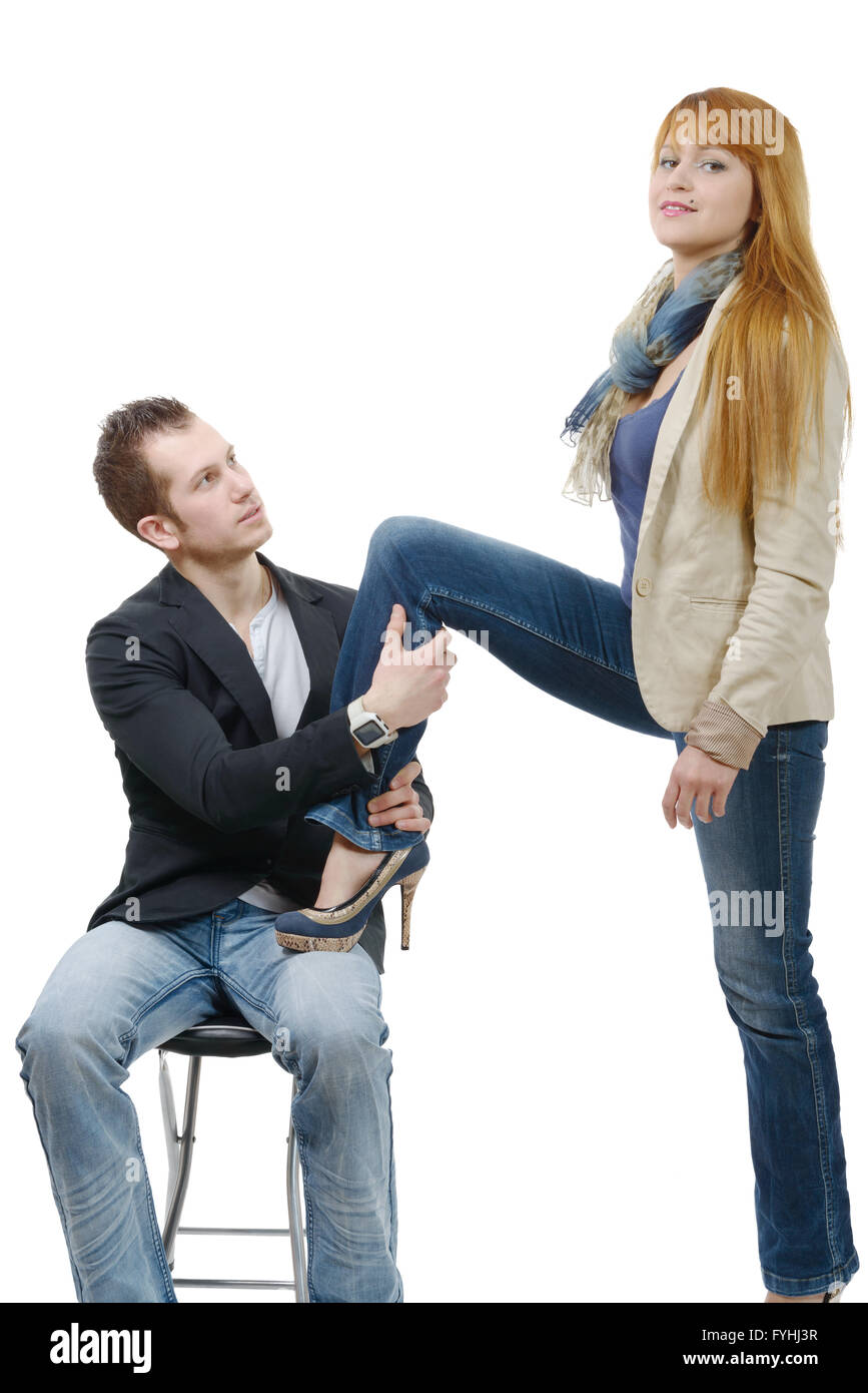 Young woman sets hi-res stock photography and images - Alamy