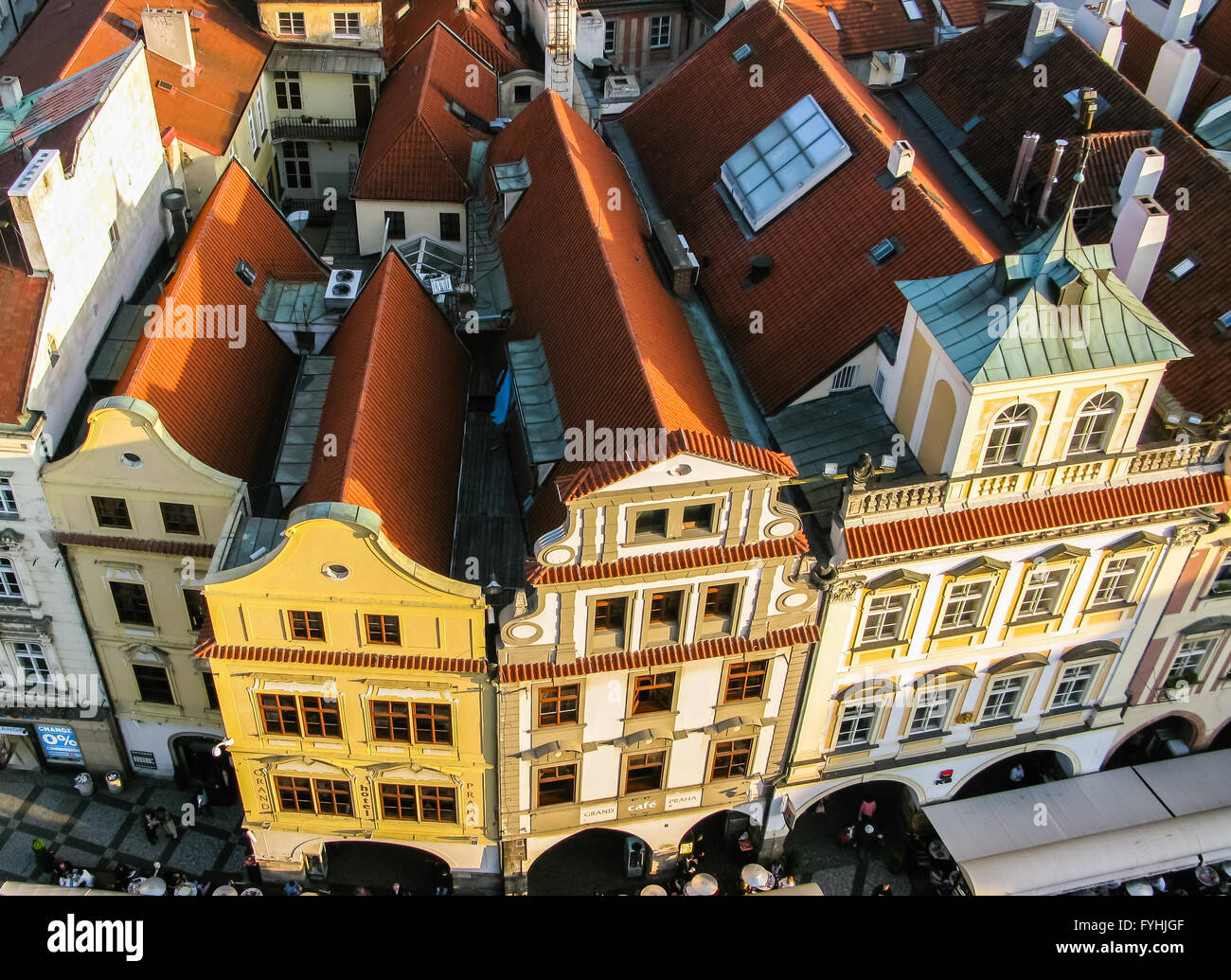 View on roofs in Prague Stock Photo - Alamy