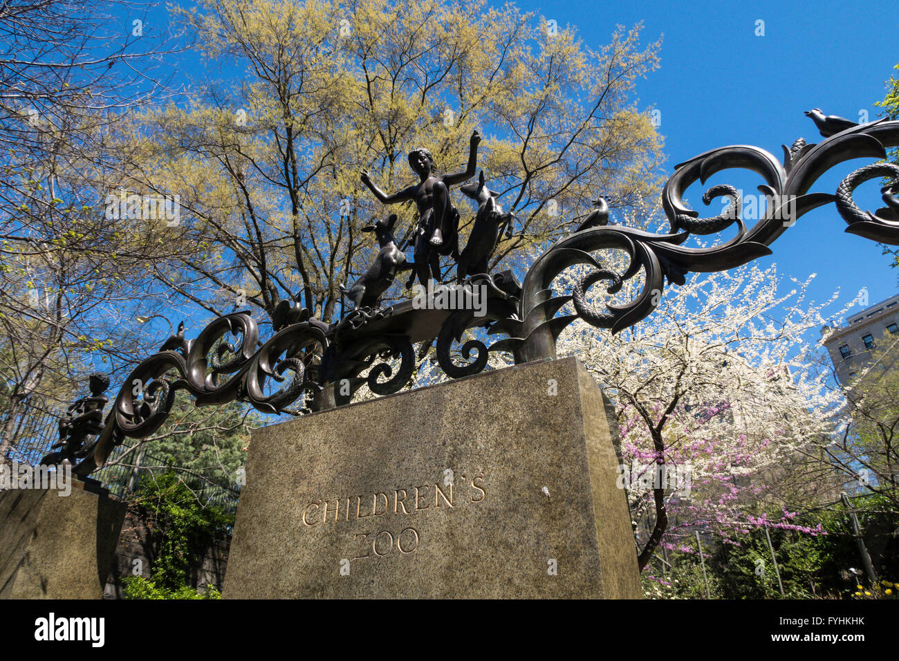 The Lehman Gates are a Bronze Sculptural Landmark at the Children's Zoo ...