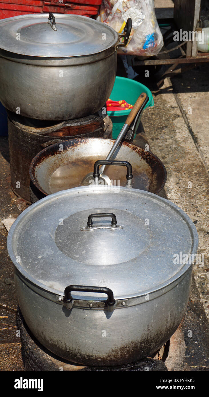 traditional asian street food cooked in a wok Stock Photo - Alamy