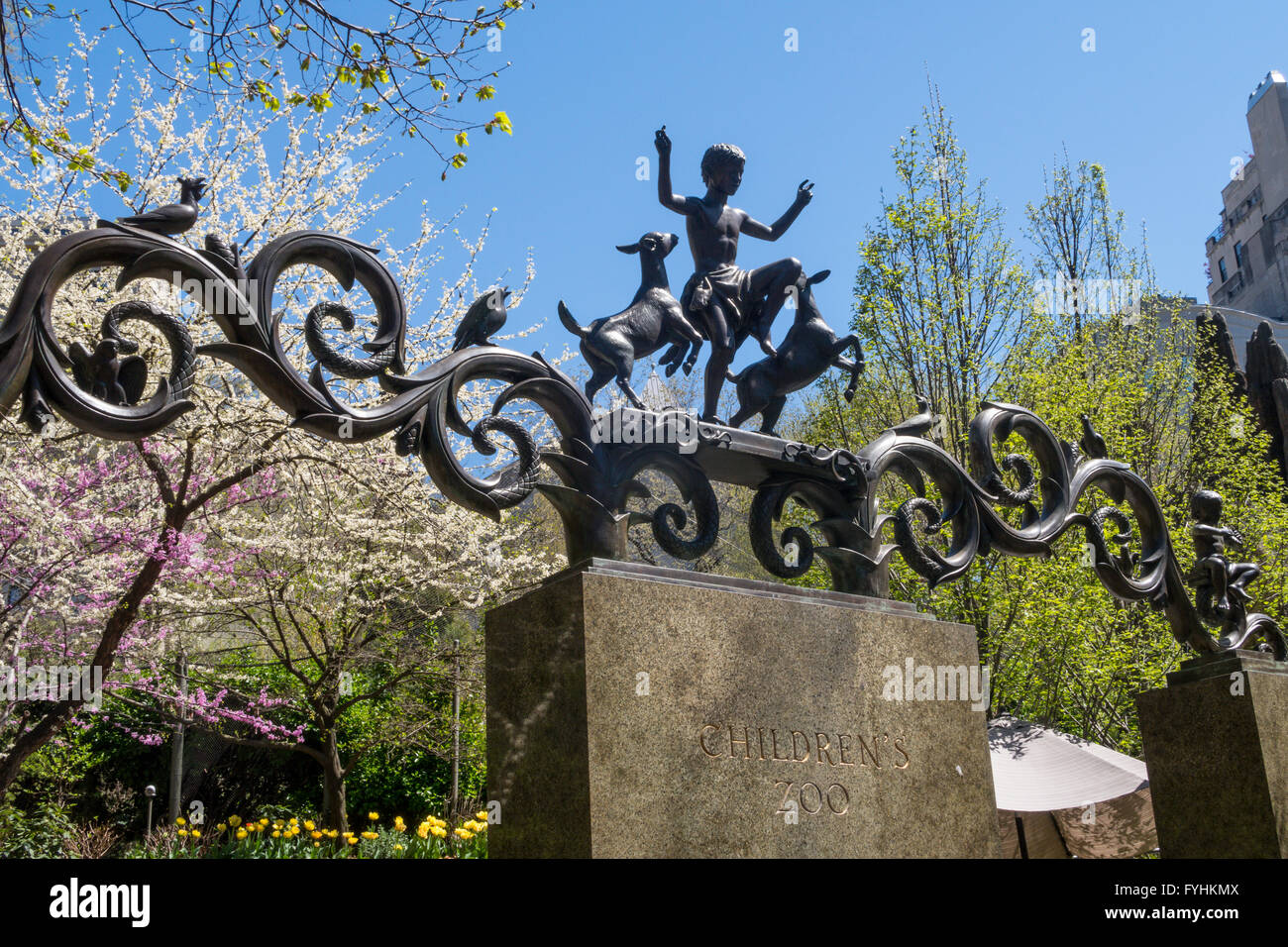 The Lehman Gates are a Bronze Sculptural Landmark at the Children's Zoo ...