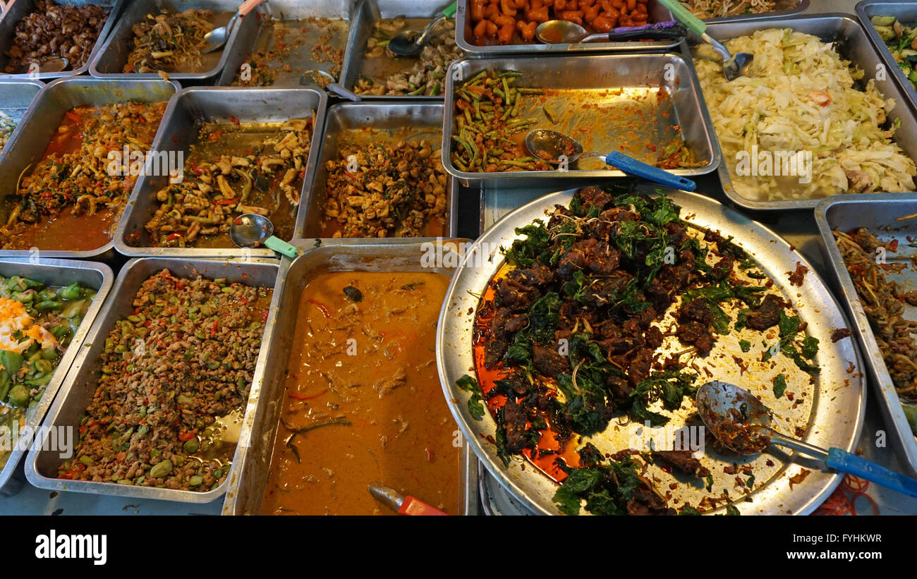 traditional asian street food cooked in a wok Stock Photo - Alamy