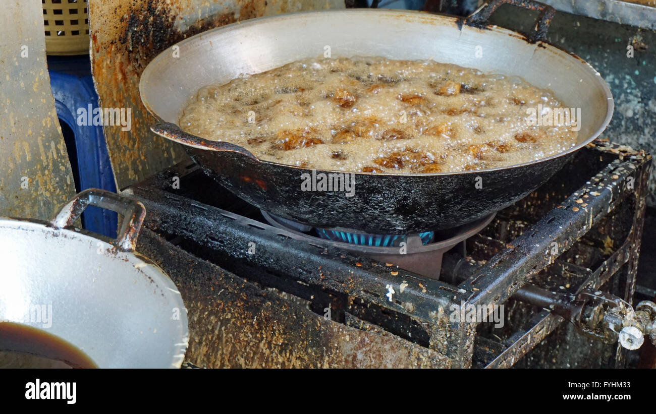 traditional asian street food cooked in a wok Stock Photo - Alamy