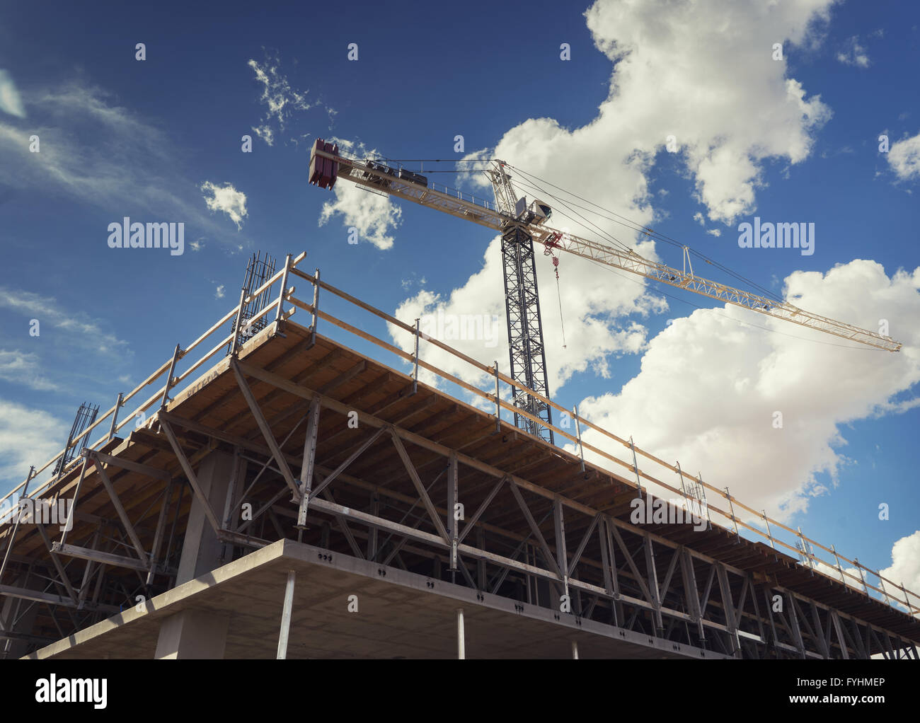 Construction site and crane Stock Photo - Alamy