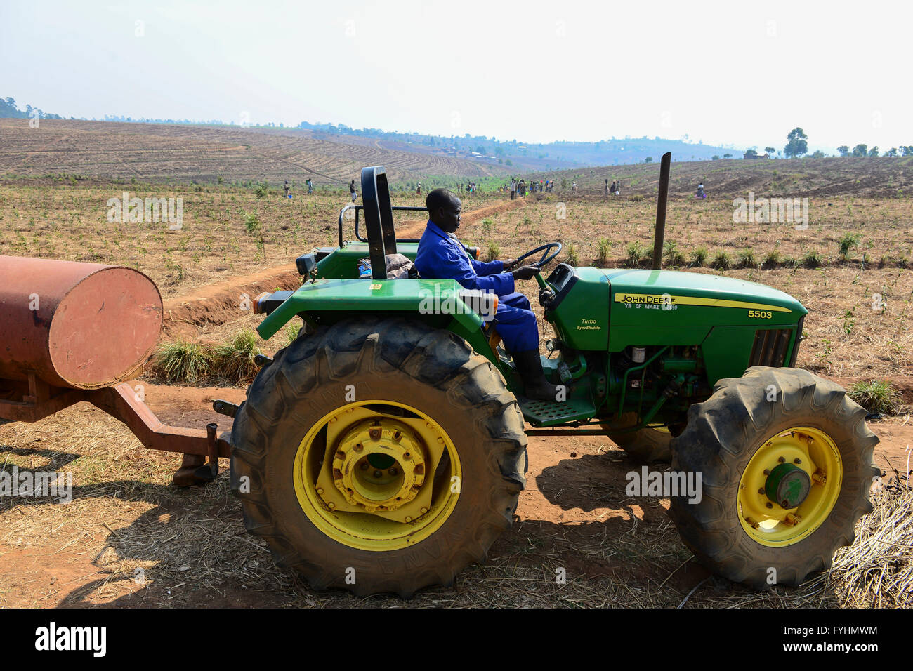 Tree planting tractor planting machine hi-res stock photography and ...