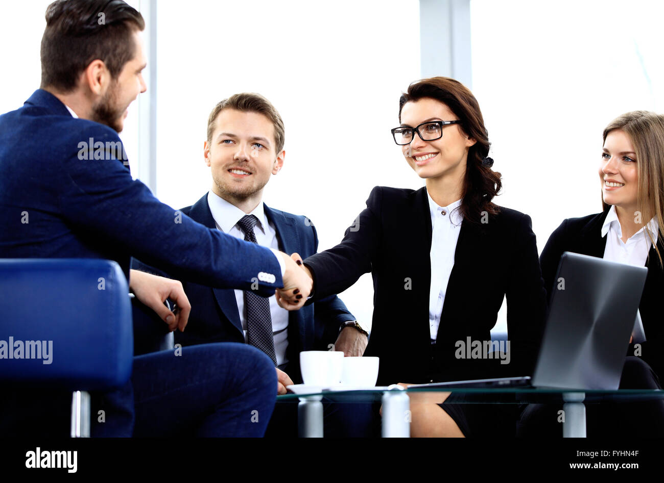 Business people shaking hands Stock Photo - Alamy
