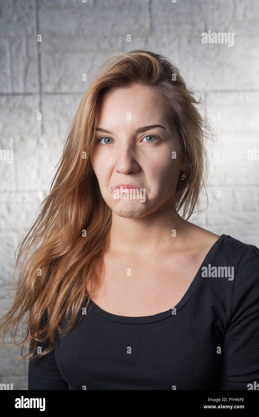 Woman messed hair hi-res stock photography and images - Alamy