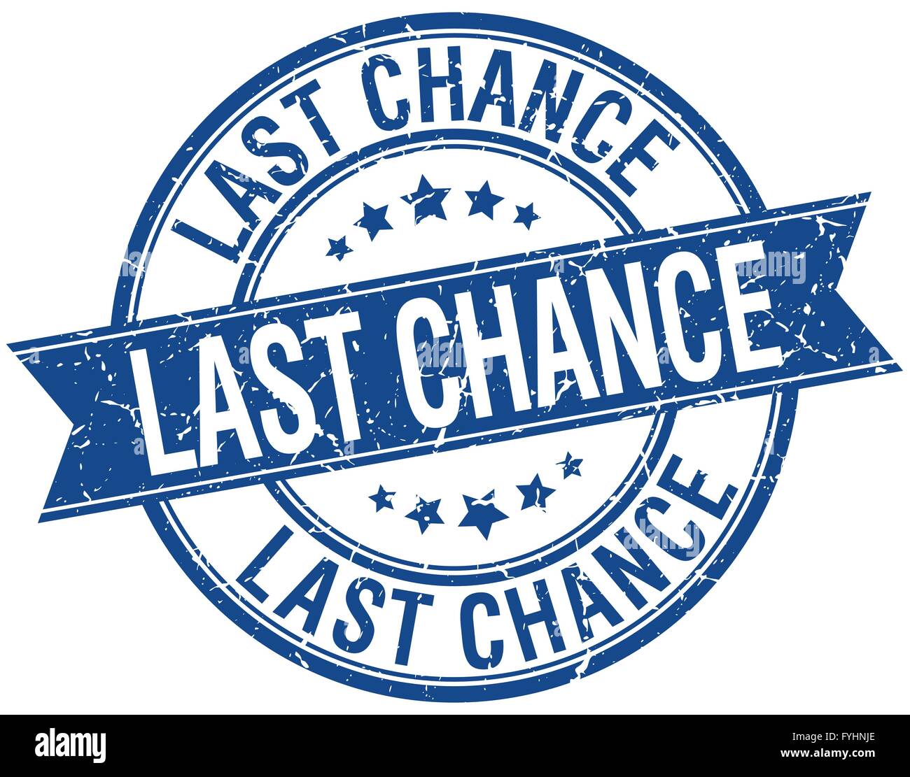 last chance grunge retro blue isolated ribbon stamp Stock Vector Image ...