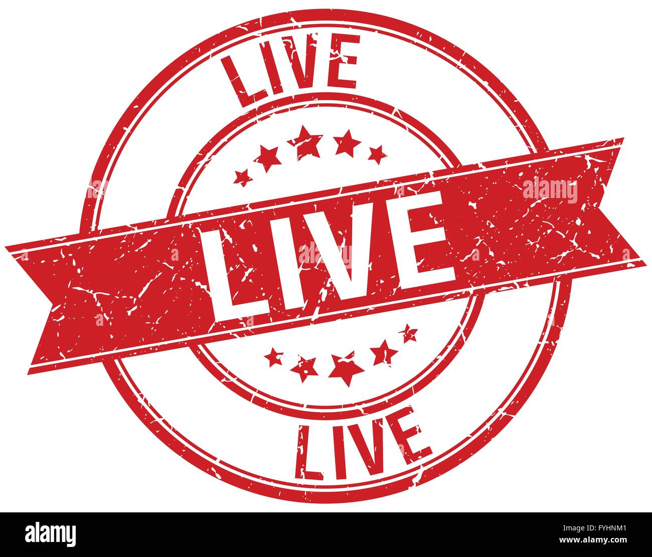 Live grunge red stamp Stock Vector Images - Alamy