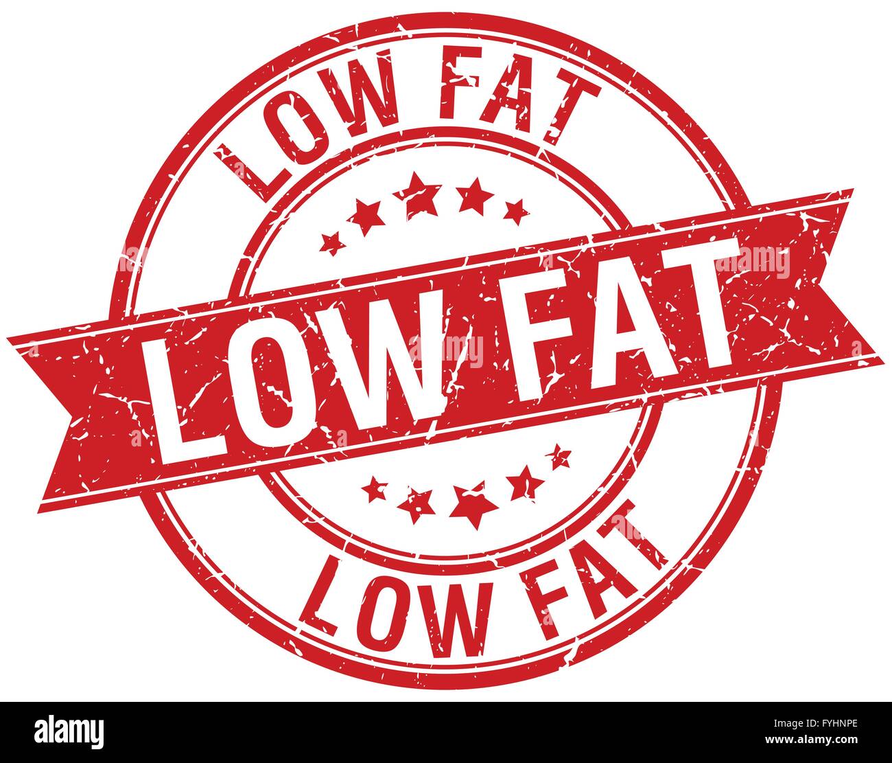 low fat grunge retro red isolated ribbon stamp Stock Vector Image & Art ...
