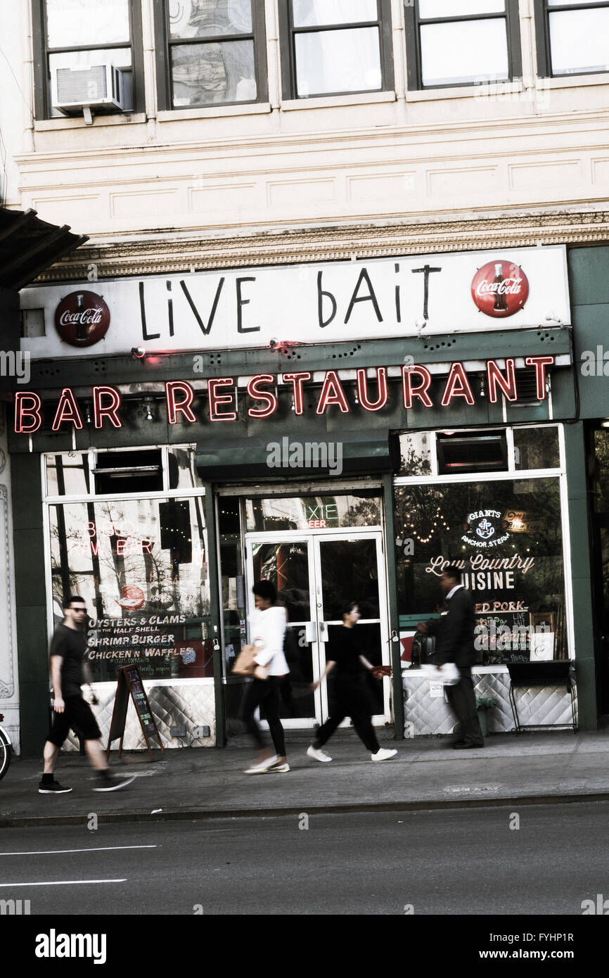 Live Bait, Bar and Restaurant, 23nd Street, NYC Stock Photo - Alamy