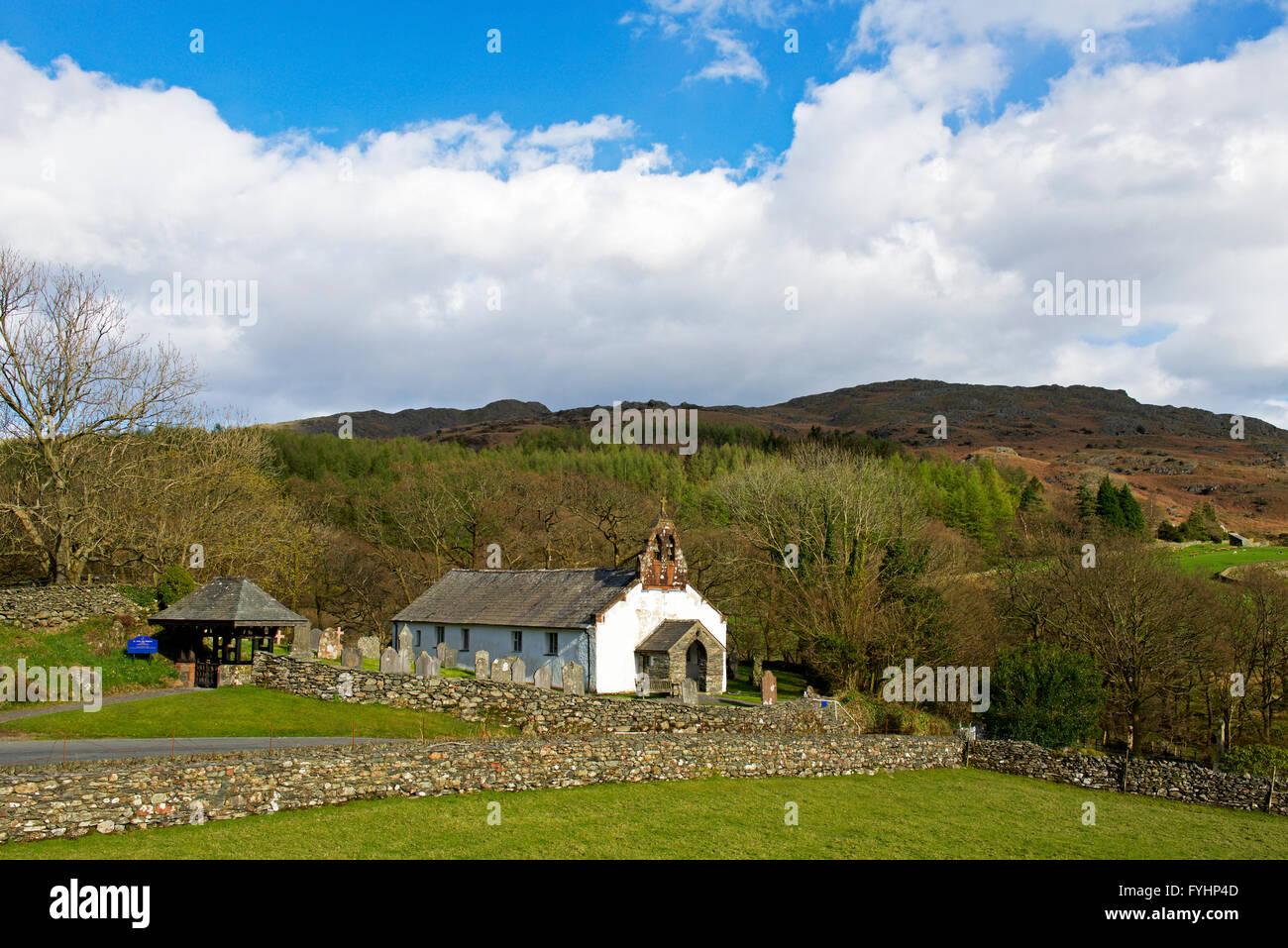 St John's Church in the village of Ulpha, Duddon Valley, Lake District ...