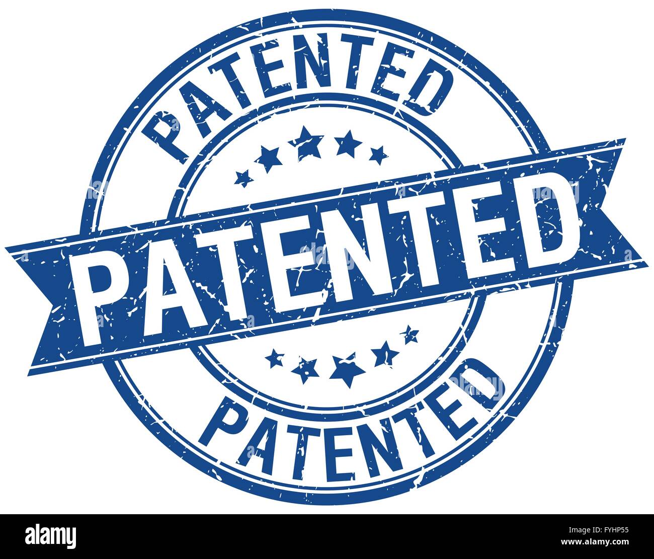 Patented blue round grunge Stock Vector Images - Alamy